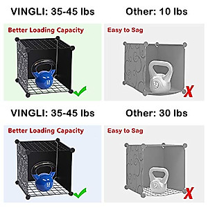 VINGLI Portable Closet Wardrobe, 12 Cube Storage Organizer, Bookcases Plastic Storage Closet, Shelf Unit, DIY Cube Shelves for Bedroom Living Room Office