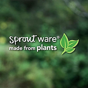 green sprouts Sprout Ware Straw Bottle, Safer Plant-Based Bottle, Non-Spill Flip Cap with Silicone Straw, No BPA, BPS, BPF, or Melamine, Pink