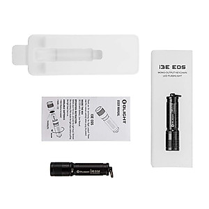 OLIGHT 90 Lumens i3E EOS PMMA TIR Lens AAA Flashlight Compact Keychain Flashlight EDC Flashlight for Night, Camping(Black)