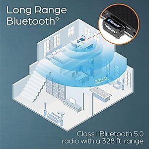 TRENDnet Micro Bluetooth 5.0 USB Adapter, Supports Basic Rate(BR), Bluetooth Low Energy(BLE), Enhanced Data Rate(EDR), 100m (328ft.) Range, Supports Windows OS, Black, TBW-110UB (Pack of 1)