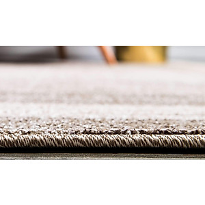 Unique Loom Del Mar Collection Area Rug - Maria (7' 1" x 10' Rectangle, Light Brown/ Ivory)