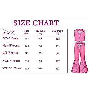 Girls Cowboy Costume Movie Pink 80s Cowgirl Kids Uniform Set with Scarf and Earrings ZF019S