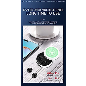 Loluka Mini Wireless Earbuds Small Bluetooth Earphones LED Display Electricity Headset Streaming Music from Cellphone for Sleep on Side, Running, Workout, Travel, Handsfree for iOS Android