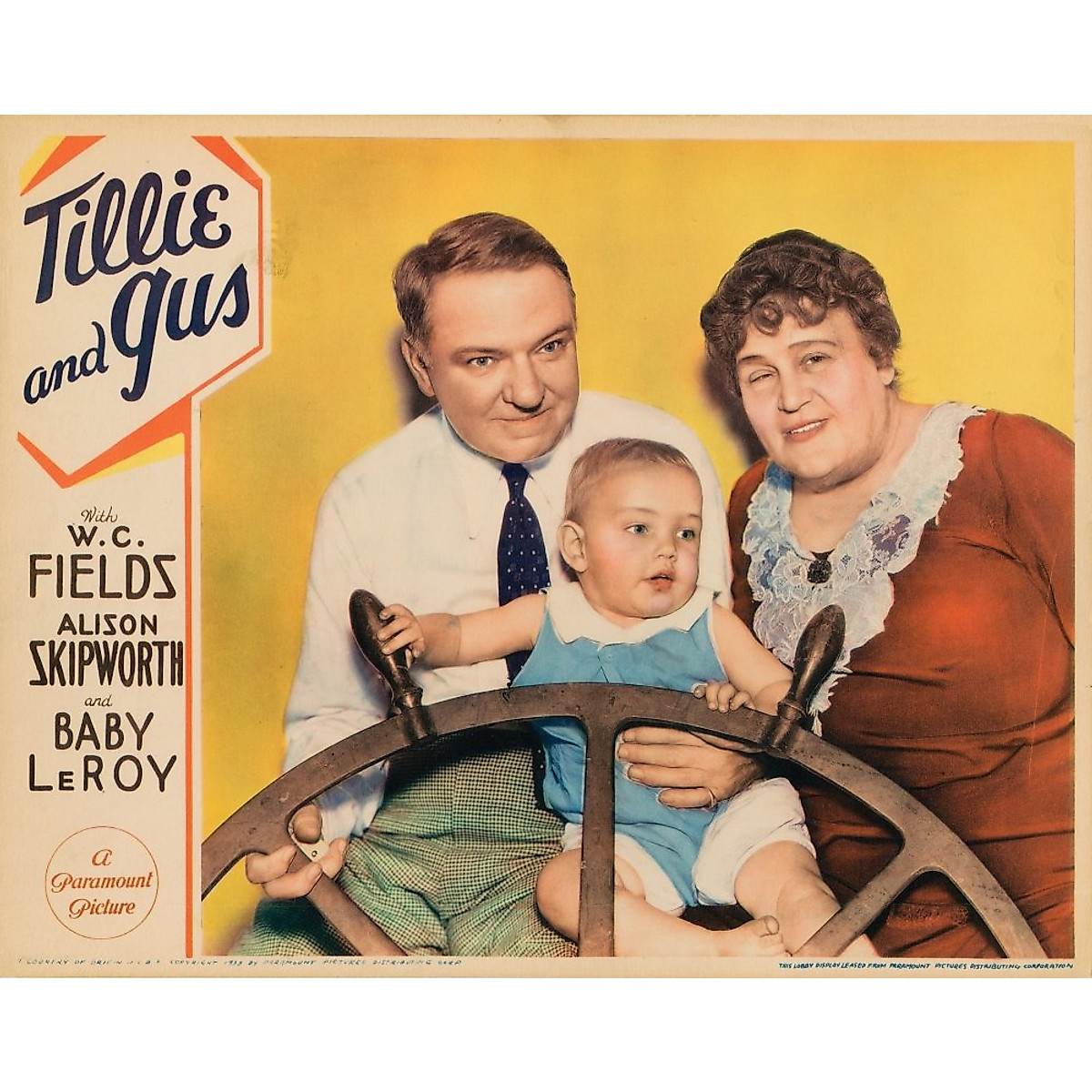 Posterazzi Tillie And Gus Lobbycard From Left: W.C. Fields Ba Print by Leroy Alison Skipworth 1933 Movie Poster Masterprint, (28 x 22)
