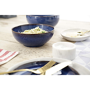 Denby Imperial Set of 4 Coupe Cereal Bowl Set, One size, cobalt blue