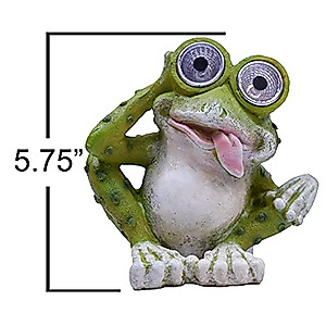 Sea Creations Solar Powered Garden Frog Figurine