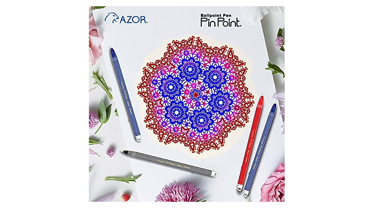 AZOR Pin Point Fine Point Pens – 10 Assorted Colors