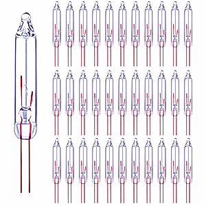 Christmas Replacement Mini Light Bulbs 2.5 Volt 0.17 Ampere 0.42 W Clear Glass Bulbs for Christmas Trees Decorative Light Supplies (120 PCS)