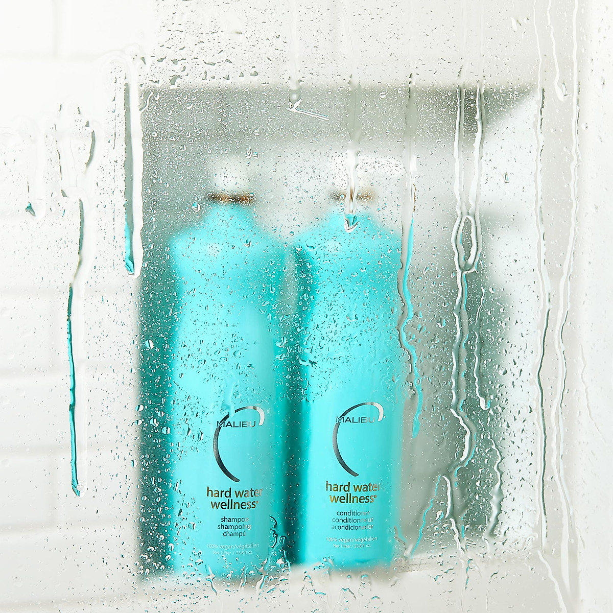 Malibu C Hard Water Wellness Shampoo and Conditioner Duo - Hydrating Hair Care for Shine & Manageability - Protects from Waterborne Elements That Cause Dry, Damaged Hair (33.8oz)