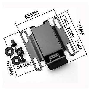 TEAMWILL K Sheath Clip for Stainless Steel Kydex Clip Universal Knife Scabbard Waist Clip (2PCS)