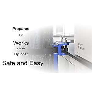 Gas Cylinder Holder Bench Mount Gas Cylinder Bracket Helium Tank Strap Mounting Bracket Reinforced Casting Steel Brackets Safety Mount Quick Fist Clamps Nitrogen Tank CO2 Cylinder Propane Tank Holder