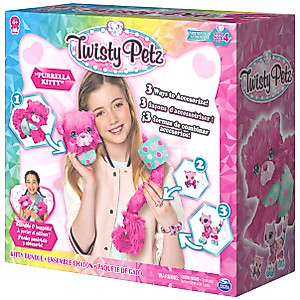 Twisty Petz, Series 4, Purrella Kitty Bundle with Cuddlez Plush and 2 Collectible Bracelets