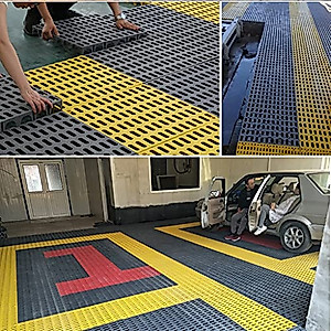 BBGS Floor Drainage Mat with Holes, Anti-Fatigue/Non-Slip Drainage Mat for Industrial Car Wash Slot-Free Gutter Floor Mat, 80x40x5cm (Color : Gray)