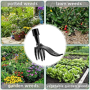 Stand Up Weeder Manual Weed Remover Weed Puller Tool with Foot Plate for Removing Weeds -Black Aluminum Lever Head Weed Puller Garden Weeder Root Remover Tool