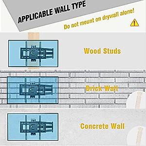 FORGING MOUNT Corner TV Wall Mount Long Arm TV Mount for 23"-60" TVs-Easy to Install Single Stud Design- 33" of Smooth Extension Plus Swivel,Tilt,Holds 99lbs,Universal Bracket Max VESA 400X400mm.