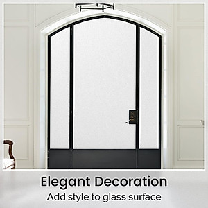 rabbitgoo Window Privacy Film, Non-Adhesive Frosted Glass Window Film for Bathroom, Static Cling Heat Blocking Stickers for Home Indoor Opaque Frosting Coverings House Tint, Matte White 23.6" x 78.7"