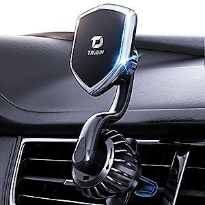 【Military-Grade Magnetic Vent Hook】 Phone Holder for Car【Ultra Sturdy】 Hands-Free Car Phone Holder Mount【Sharp Turns & Bumpy Roads Friendly】 Compatible with iPhone, Samsung,All Smartphones (Long Arm)