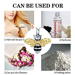 TRISHULA Cremation Jewelry 925 Sterling Silver Bee Pendant keepsake Urn necklaces for Women