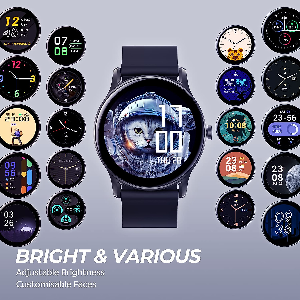 SoundPEATS Smart Watch Fitness Tracker with Blood Oxygen and Heart Rate Monitor Sleep Tracker, Smartwatch for iPhone Android Phones with Call/SMS/App Notification