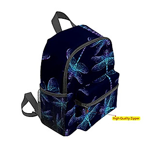 ZGONOHYE Girls Cute Mini Backpack Blue Dragonfly Small Backpack School Bag Lightweight Preschool Backpacks Fashion Backpack Purse for Women Travel Bag Daypack for Girls Boys