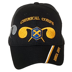Artisan Owl Officially Licensed US Army Chemical Corps Embroidered Black Baseball Cap
