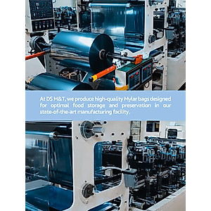 Mylar Bags for Food Storage 50pcs 6x9 with Resealable Zipper and Aluminum Foil Pouch