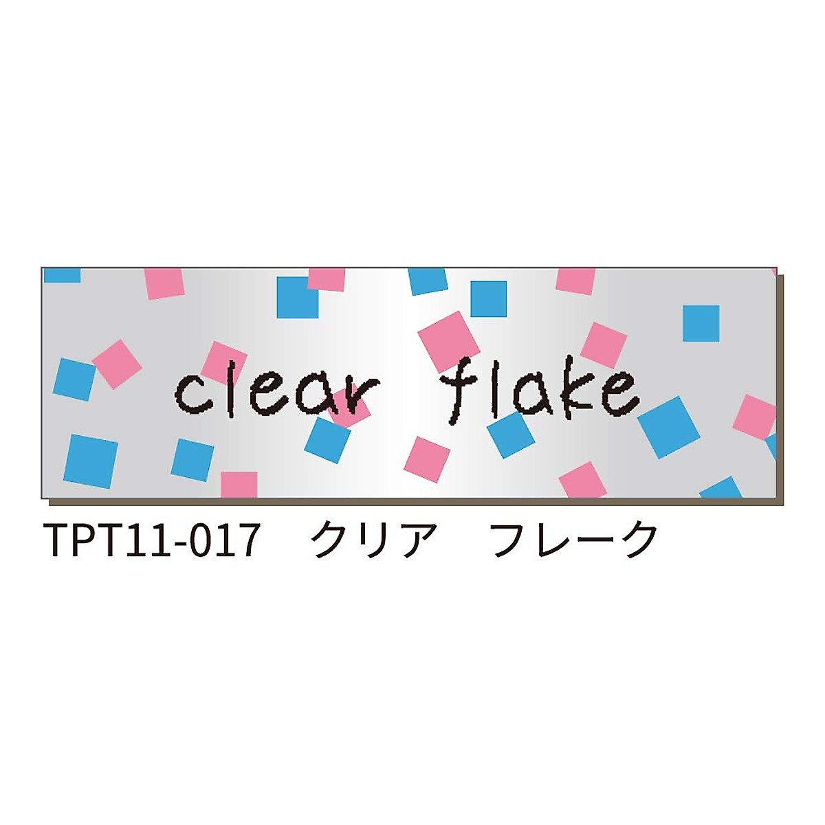 KING JIM TEPRA Lite Film Tape Slim Clear Series, Thermal Synthetic Paper, Width 0.43" Length 13.1 from (Clear Flake)