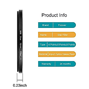 Sedremm Compatible with 77mm Star Filter 3 Pieces Starburst Lens Filter Canon Nikon Sony Olympus Pentax Tarmon Sigma and Other DSLR Cameras 4 Points 6 Points 8 Points