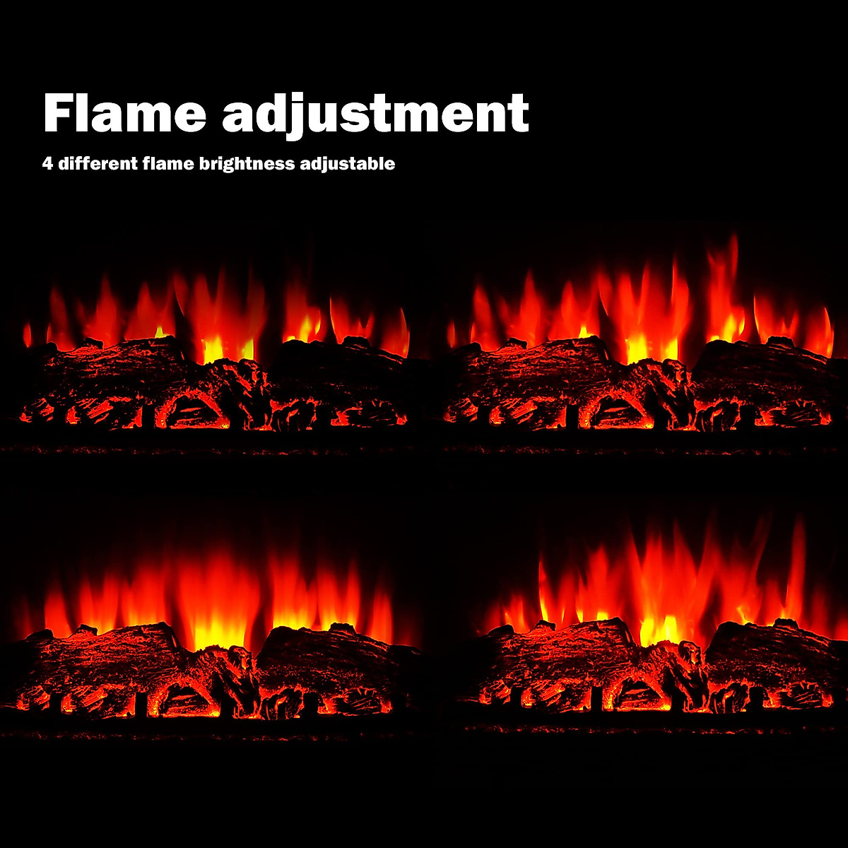 VANSTON Recessed Electric Fireplace 26'', Electric Fireplace Insert with Timer and Child Lock, Electric Fireplace with Remote and Storage of Wooden Decorations, Black,25 63/64 Inches