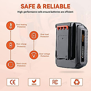 VANON Replacement for Black and Decker 40V Lithium Max Battery 4.0Ah LBXR36 LBX2040 LBXR2036 LST540 LCS1240 LBX1540 LST136W,2-Pack