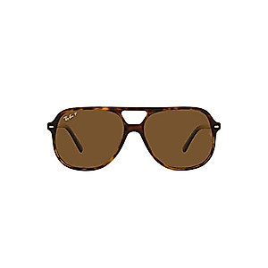 Ray-Ban RB2198 Bill Square Sunglasses, Havana/Polarized Brown, 60 mm