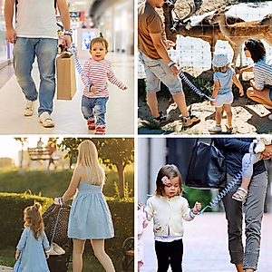 Zooawa Toddler Leash, Toddler Kids Harness Anti Lost Wrist Link with Magnetic Lock, Reflective Safety Baby Child Walking Wristband Leash for 2,3,4 Years Old Boys Girls, Blue