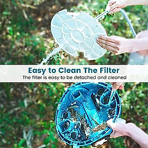 𝟮𝟬𝟮𝟯 𝙐𝙥𝙜𝙧𝙖𝙙𝙚 TASVAC Cordless Robotic Pool Cleaner, Automatic Vacuum, 90 Mins Runtime, Powerful, Self-Parking, Lightweight, Ideal for Flat Above/In-Ground up to 1100 Sq.Ft, Off-White (Y10)