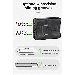 Two Pieces per Pack Mid Span Cable Slitter 4 Precision Slitting Grooves For Cable 1.5-3.3mm Alloy Forging Sharp Blade Easy Operation to Open Fiber Jackets and Loose Buffer Tubes