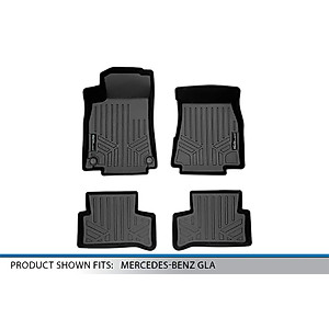 SMARTLINER SA0533/B0533 All Weather Custom Fit 2 Row Black Floor Mat Liner Set for 2021 Mercedes-Benz GLA-Class