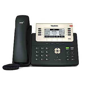 Yealink SIP-T27G IP Phone, 6 Lines. 3.66-Inch Graphical Display. USB 2.0, Dual-Port Gigabit Ethernet, 802.3af PoE, Power Adapter Not Included (Renewed)