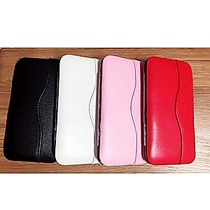 NUOMI Tweezers Storage Cases PU Outer Layer Rectangle Protective Box Makeup Tools Small Organizing Bags for Eyelash Curler/Eyelash Extension Tweezers/Scissors/Grooming Tool, White