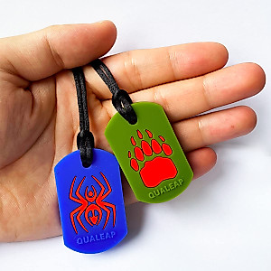 Xtra Tough (XT) Chew Necklace for Kids Boys - Silicone Chew Pendant Jewelry for Autism, ADHD, Baby Nursing or Special Needs - Chewing Necklace