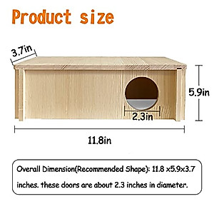 Wooden Multi-Chamber Hamster Maze Small Animal Hideout Playground Mouse Tunnel Exploring Toys for Gerbils Dwarf Hamsters and Other Small Rodents
