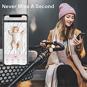 iBaby M2C WiFi Baby Monitor Camera with FHD Audio 1080P with Night Vision Wall Mount Kit Included 2021 Updated Video Audio Quality with Motion Crying Alerts, White