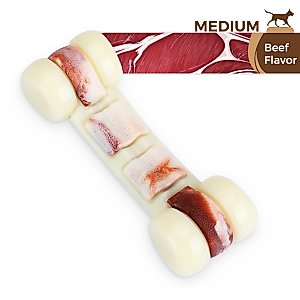 Tikaton Hammerbone Durable Dog Chew Toy for Aggressive Chewers, Beef Flavor Dog Toy, Medium