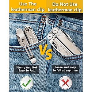 Quick-Release Pocket Clip/Upgrade designed standards stainless steel surge accessories，for Charge AL, Charge ALX, Charge Ti, Charge TTi, Quick Release Multi-Tool Pocket（2 pack）