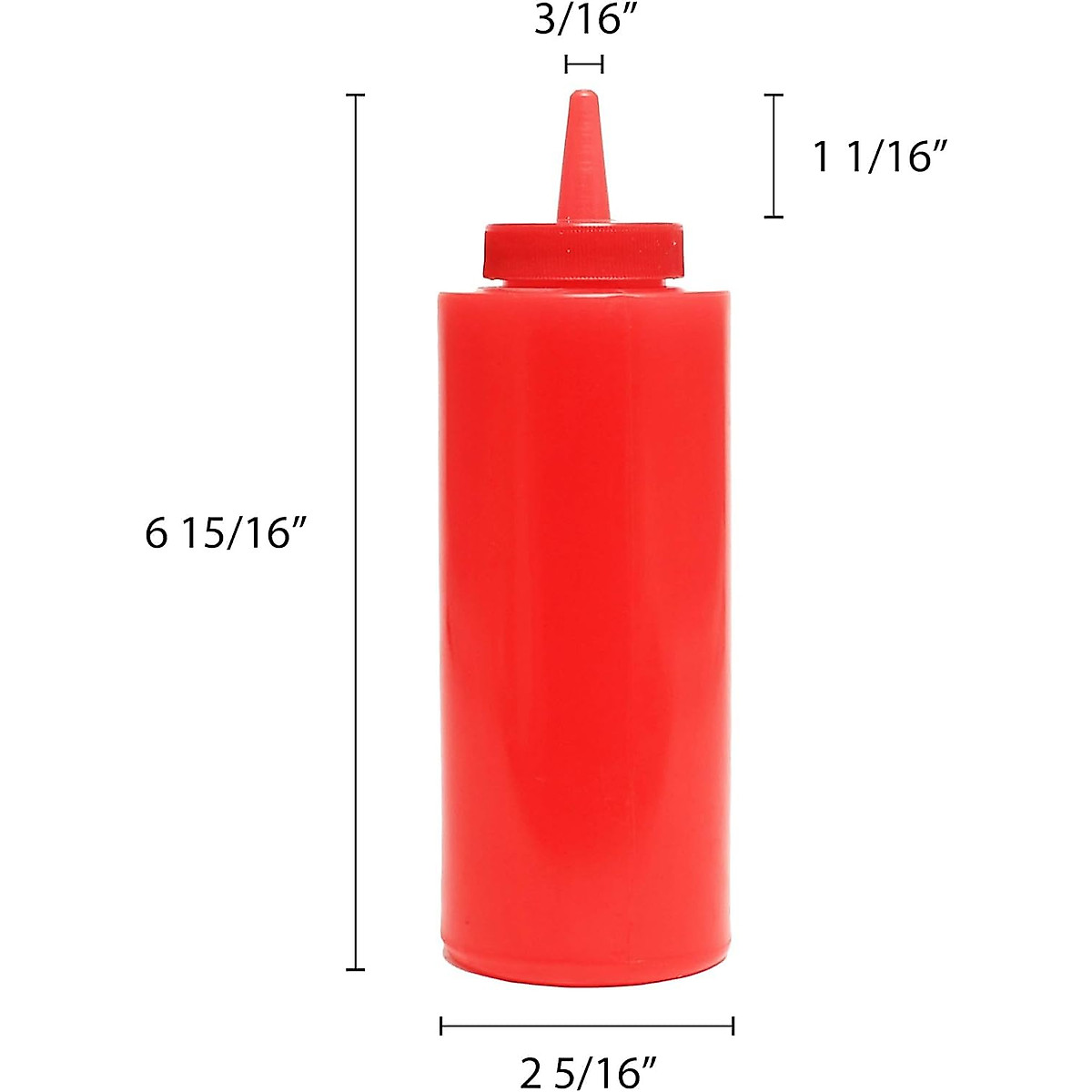 TrueCraftware-Set of 12 Squeeze Condiment Dispensing Bottles 12 oz Red- Plastic Squeeze Bottle For Sauces Spreads Ketchup Mustard Mayo Hot sauces and Olive oil