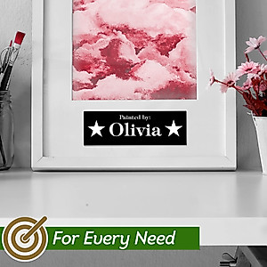 Engraved Name Plate Customized and Personalized, 1" x 3" Trophy, Picture Frame and Memorabilia Plate, 15 Color Options Prestige Collection by My Sign Center