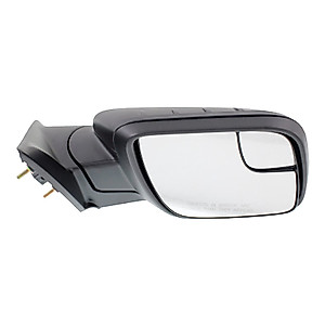 Kool Vue Passenger Side Power Non-Heated Mirror for Ford Explorer 2011-2015 Manual Fold With Spotter Glass; Without Signal Light, Memory & Puddle Lamp Textured