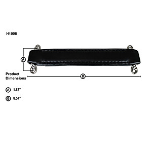 Penn Elcom H1008 Leather Style Replacement Strap Handle, Black with Black Stitching