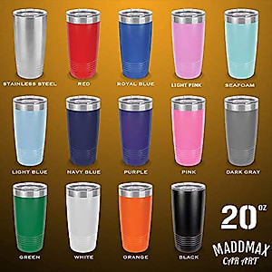 Peterbilt 587 Semi Truck 20oz Stainless Steel Tumbler w/Clear Lid green