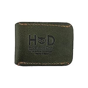 Hide & Drink, Leather Double Edge Safety Razor Head Protective Sheath, Shaving Travel Cover Handmade (Dark Jade)