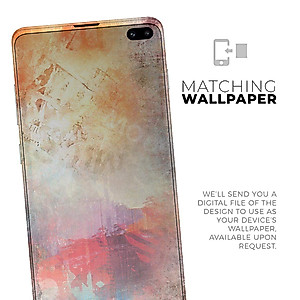 DesignSkinz Grungy Colorful Faded Paint Protective Vinyl Decal Wrap Skin Cover Compatible with The Samsung Galaxy S20 (Screen Trim & Back Glass Skin)