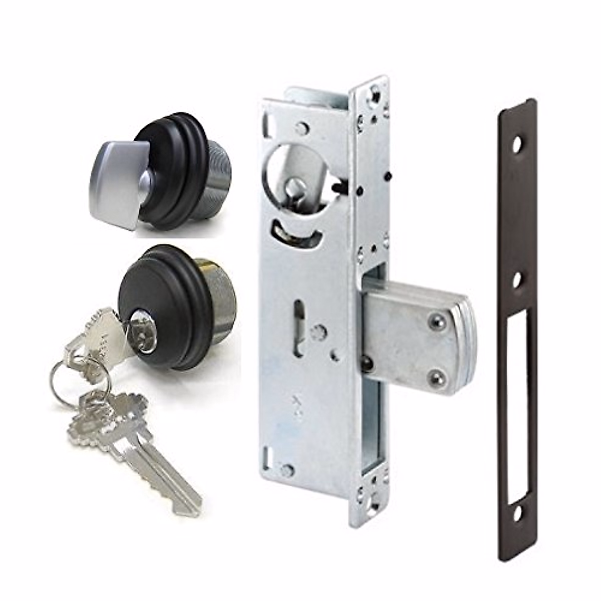 ADM Rite Style Storefront Door Mortise Lock Deadbolt & Cylinder Combo, in Duronotic (1-1/8" Backset)